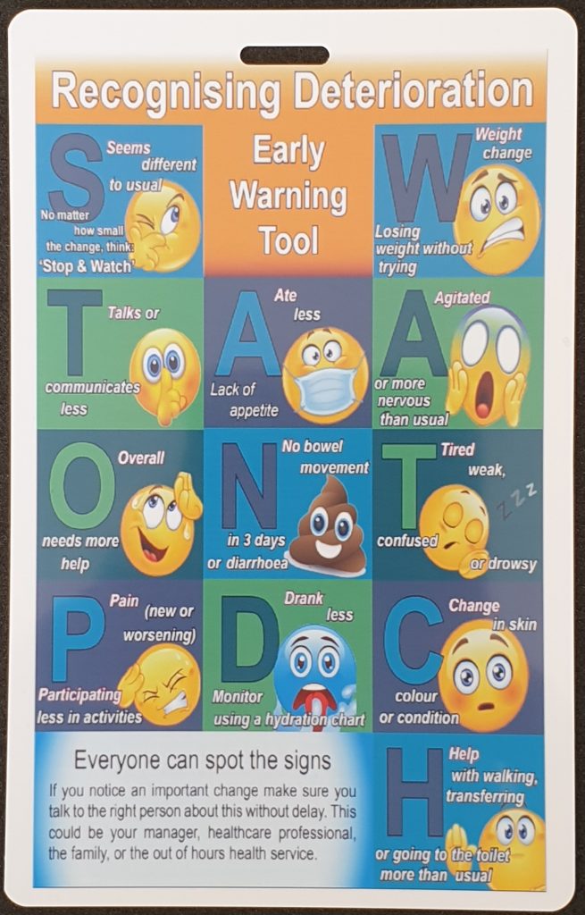 Flip card – Stop and watch – Singleton Medical